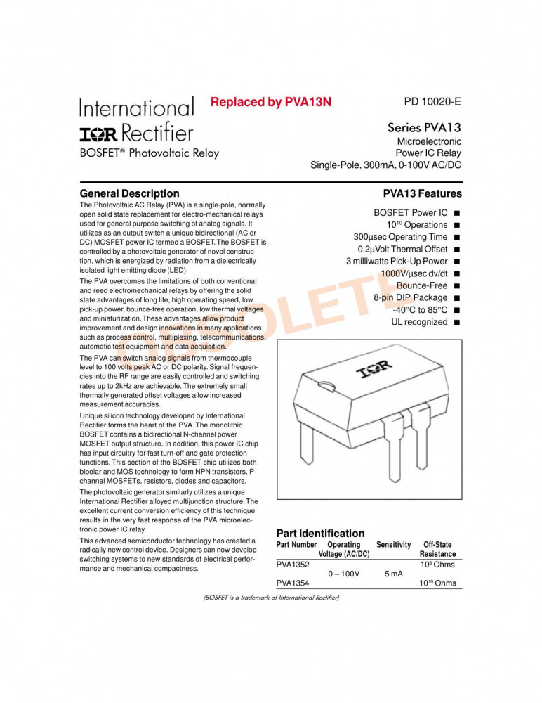 PVA1352 datasheet page 1