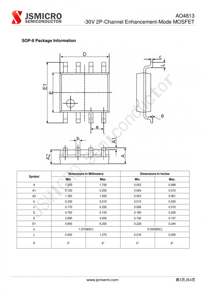 AO4813 datasheet page 3