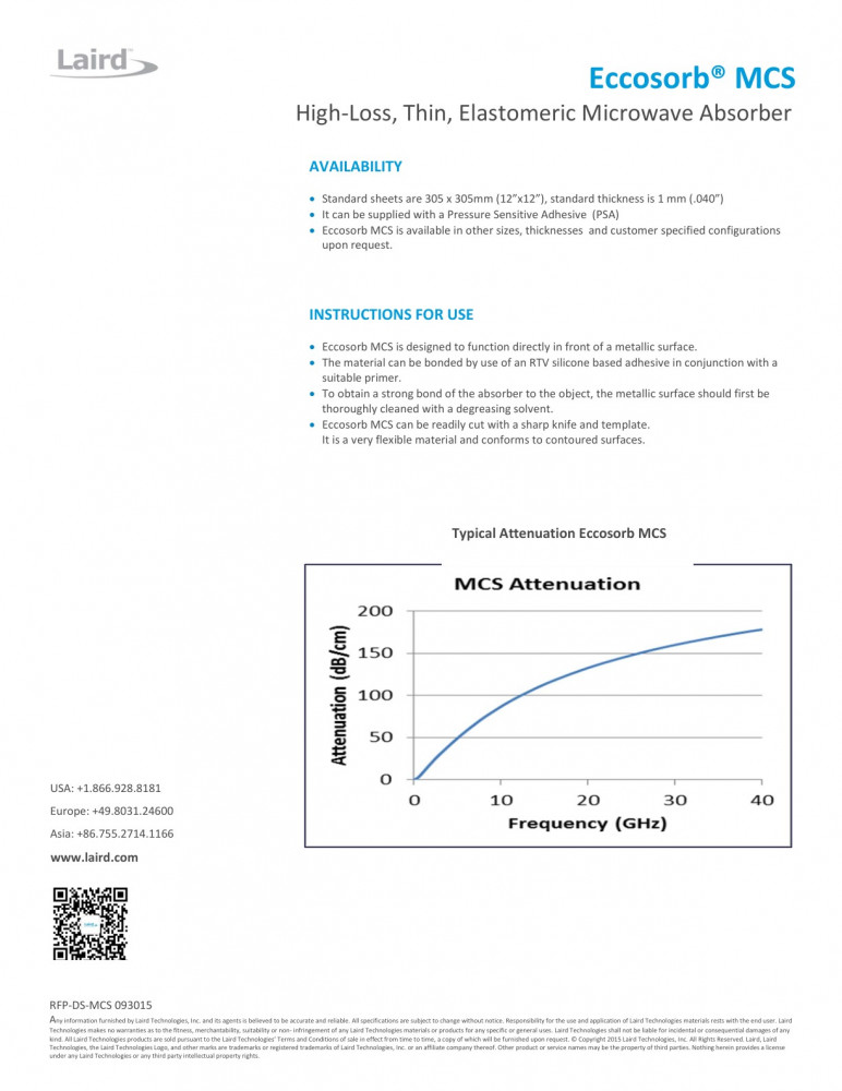 Laird Eccosorb MCS datasheet page 2