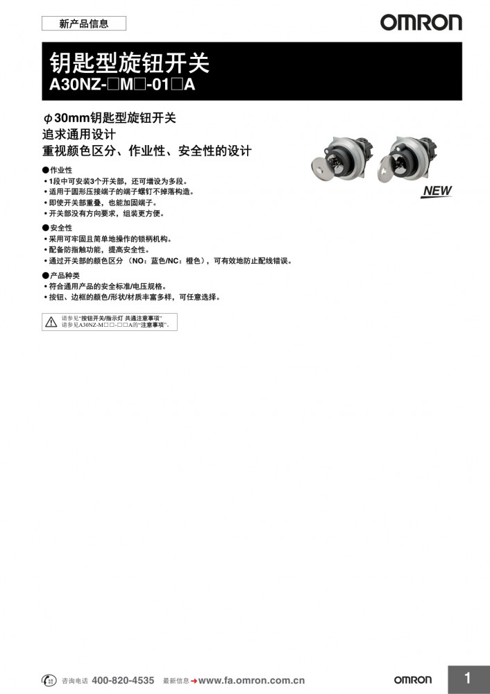 A30NZ technical document page 1