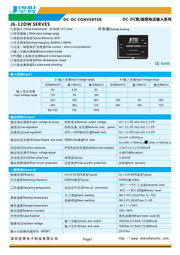 JINBI J5DN24S05B2 datasheet page 1