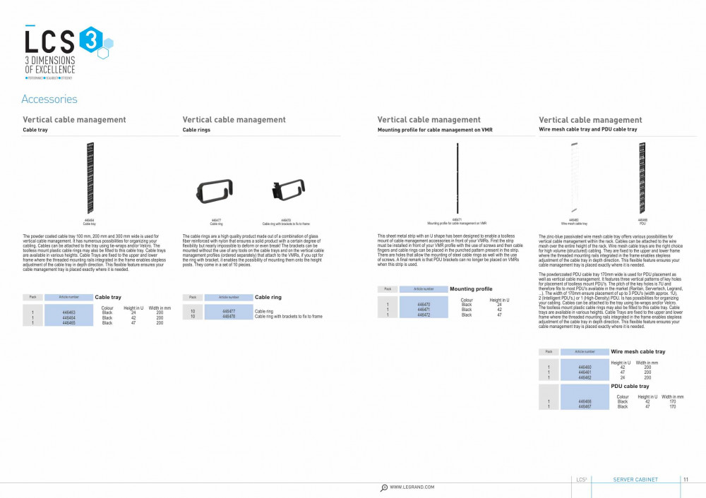 Legrand LCS3 technical document page 6