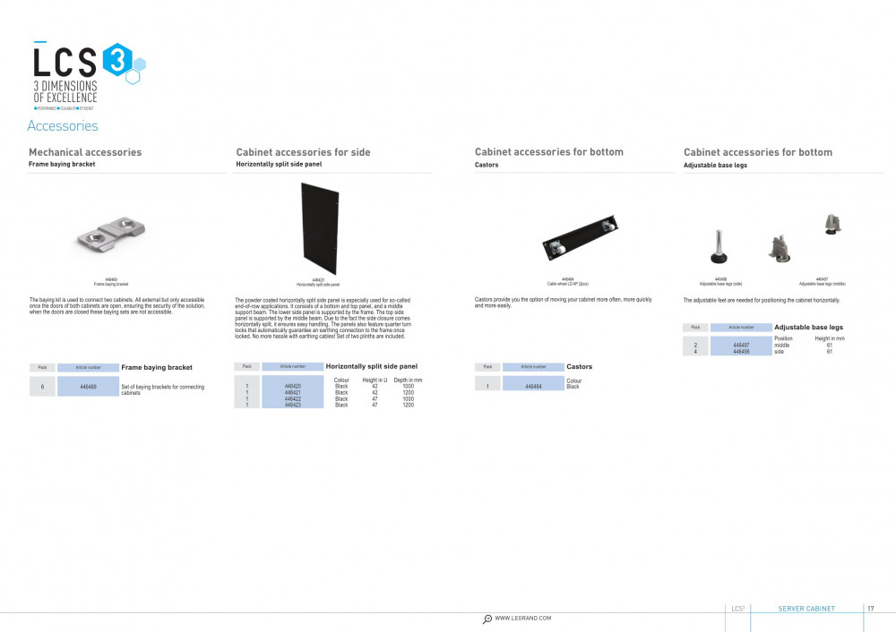 Legrand LCS3 technical document page 9