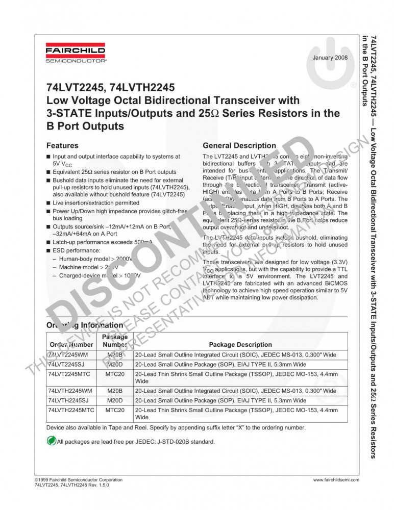 74LVTH2245 datasheet page 2