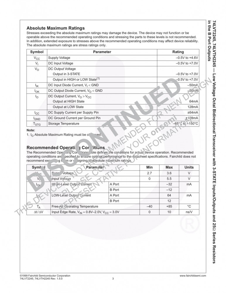 74LVTH2245 datasheet page 4