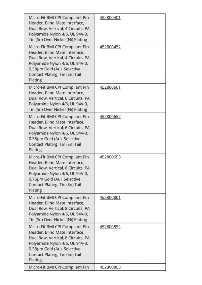 Tooling specification preview, page 3