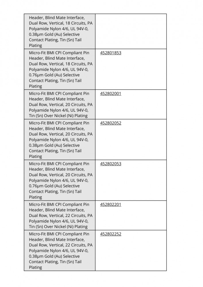 Tooling specification preview, page 6