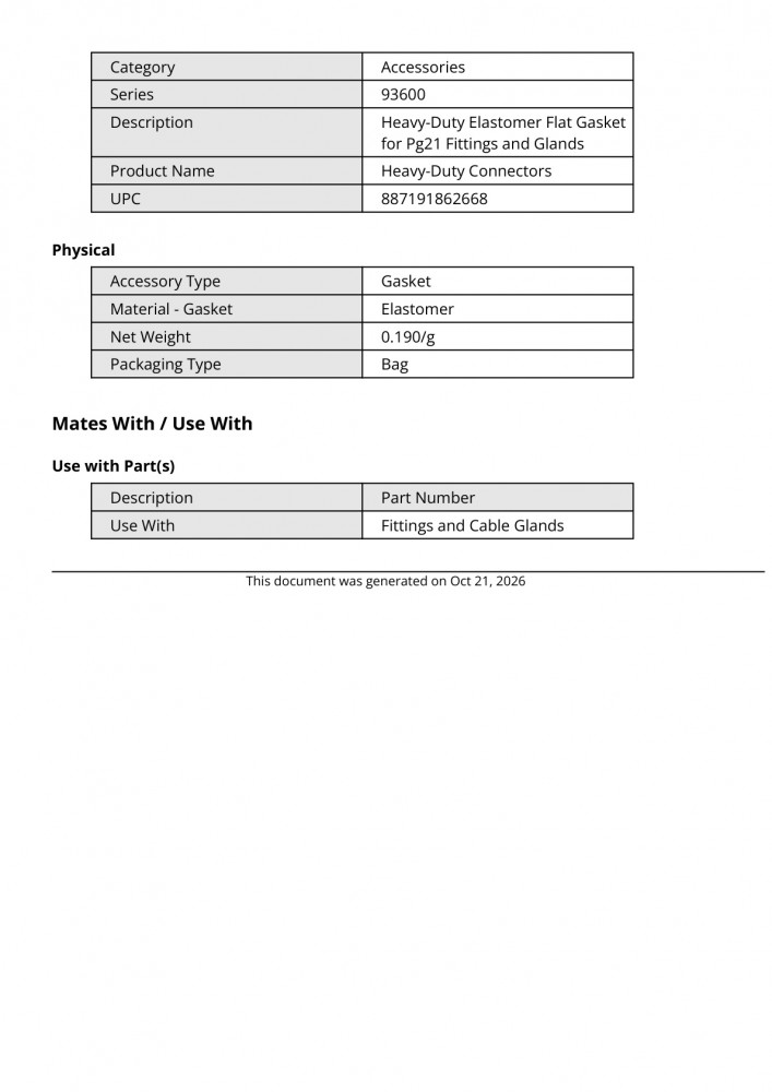 Product document image 2 for Molex 936000504