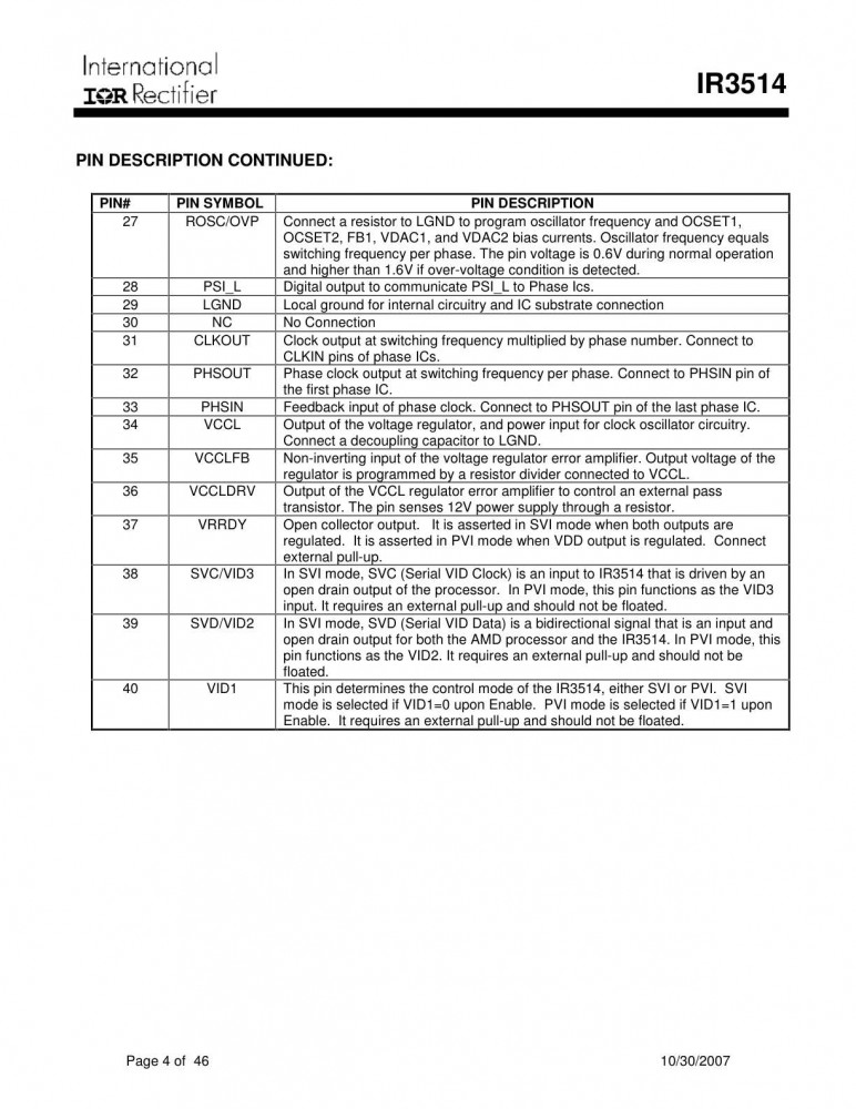 IR3514 datasheet page 4