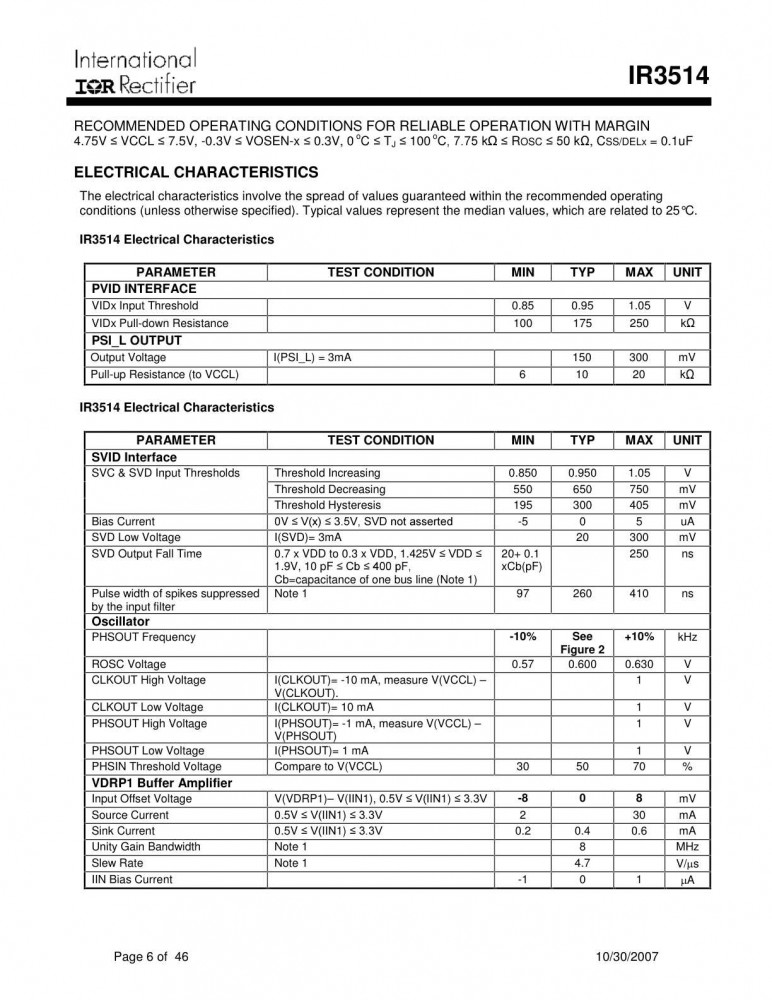 IR3514 datasheet page 6