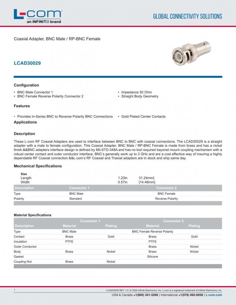 L-com LCAD30029 datasheet page 1
