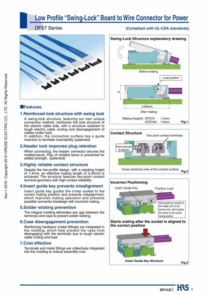 HRS DF57 datasheet page 1