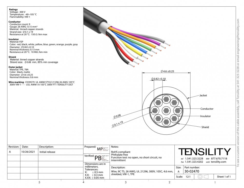 Tensility International 30-02470 product drawing preview