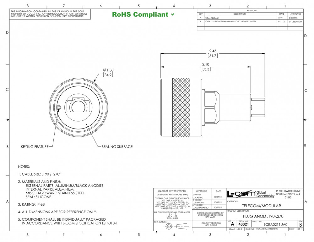 ECRA0211UA0 technical drawing preview