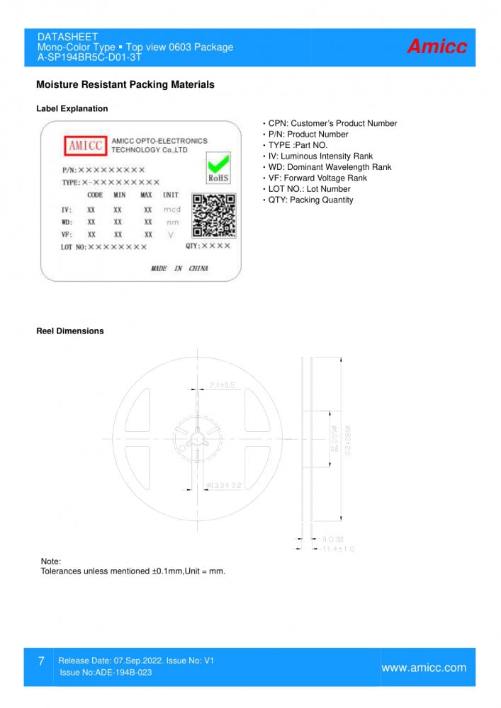 A-SP194BR5C-D01-3T datasheet page 7