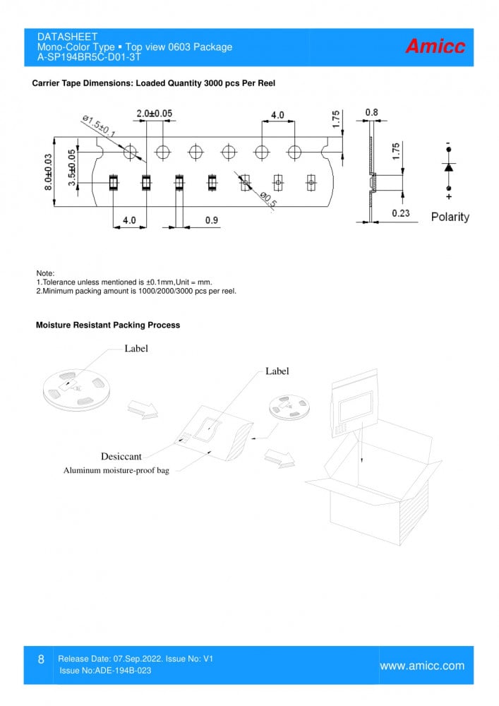 A-SP194BR5C-D01-3T datasheet page 8