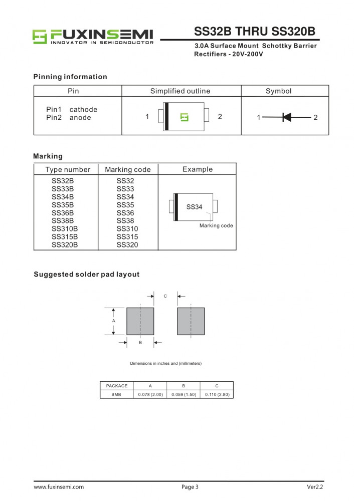 SS36B datasheet page 3
