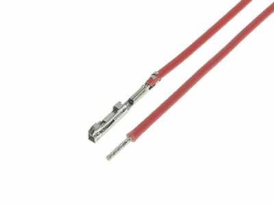 Pre-Crimped Lead Squba 1.8 Male-to-Pigtail, Tin (Sn) Plating, 300.00mm Length, 22 AWG, Black