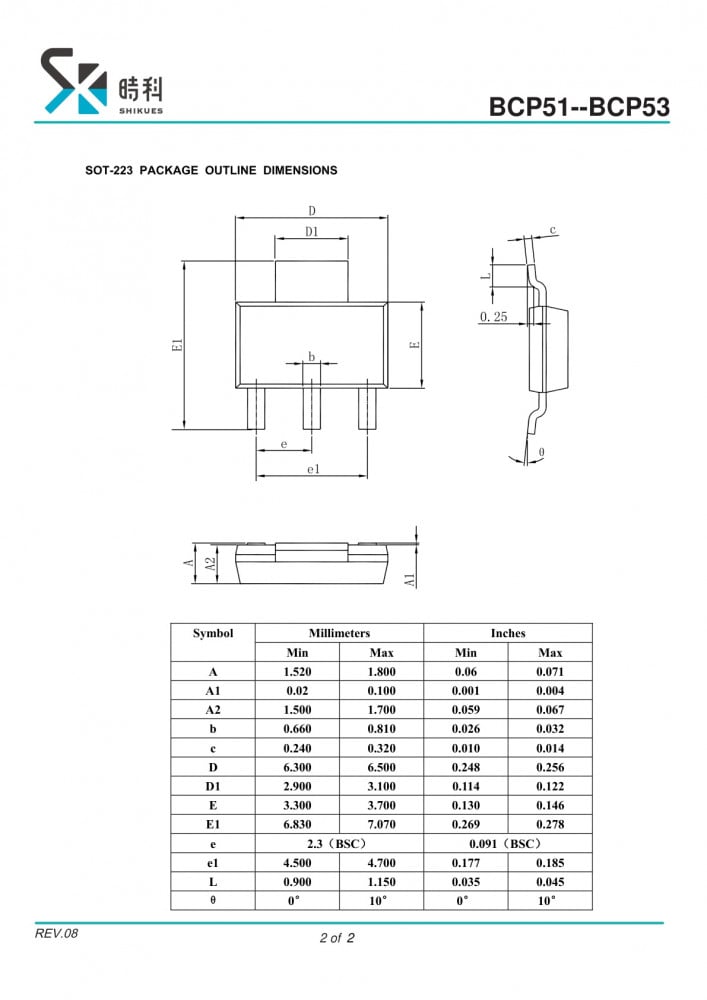 BCP52 datasheet page 2