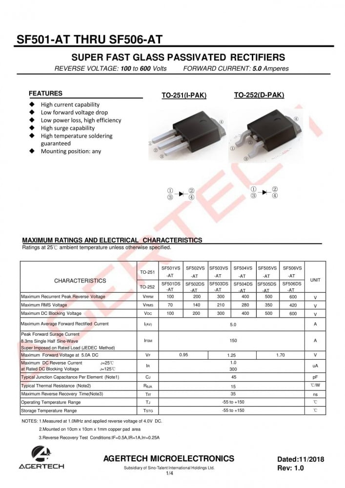 SF504VS-AT datasheet page 1