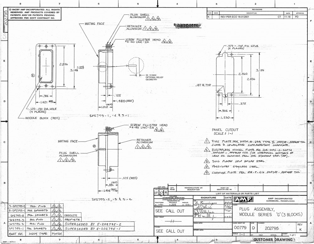 Technical document preview for TE Connectivity connector contact family