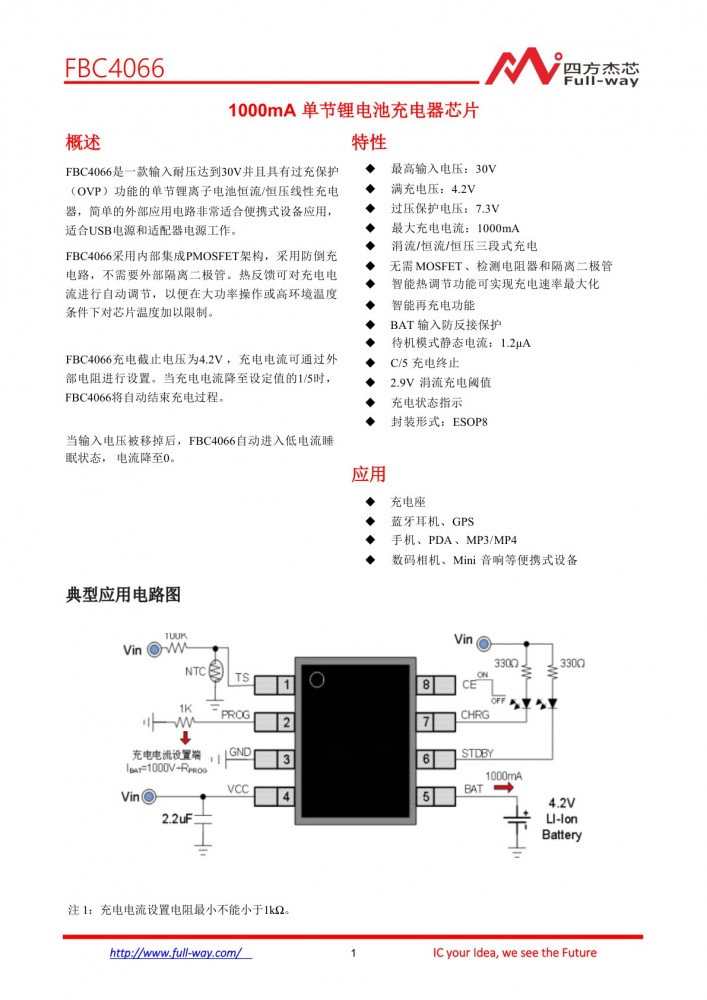 FBC4066 datasheet page 1