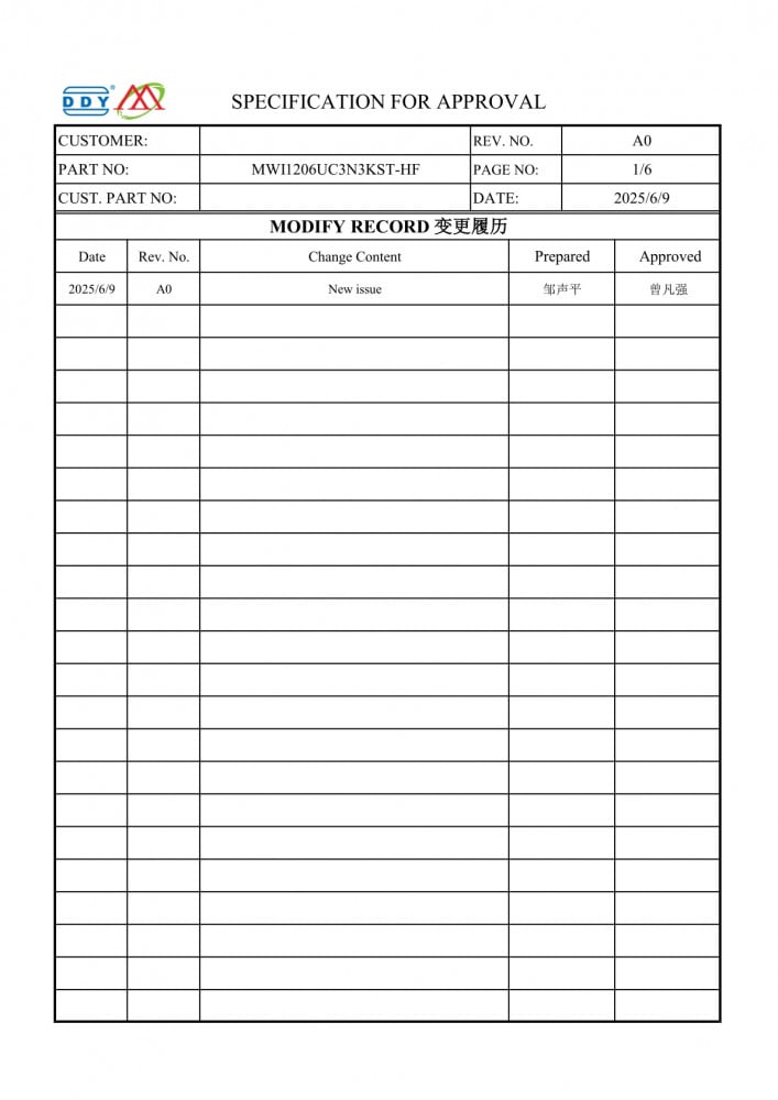 MWI1206UC3N3KST-HF drawing page 2