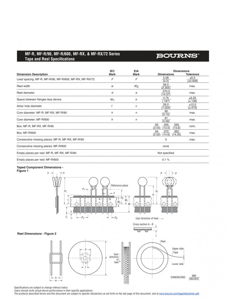 BOURNS MF-R series datasheet page 6