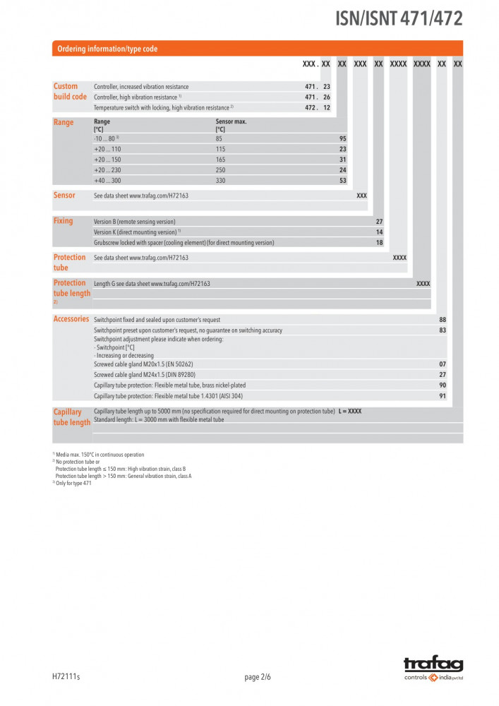 Trafag 471/472 technical document, page 2