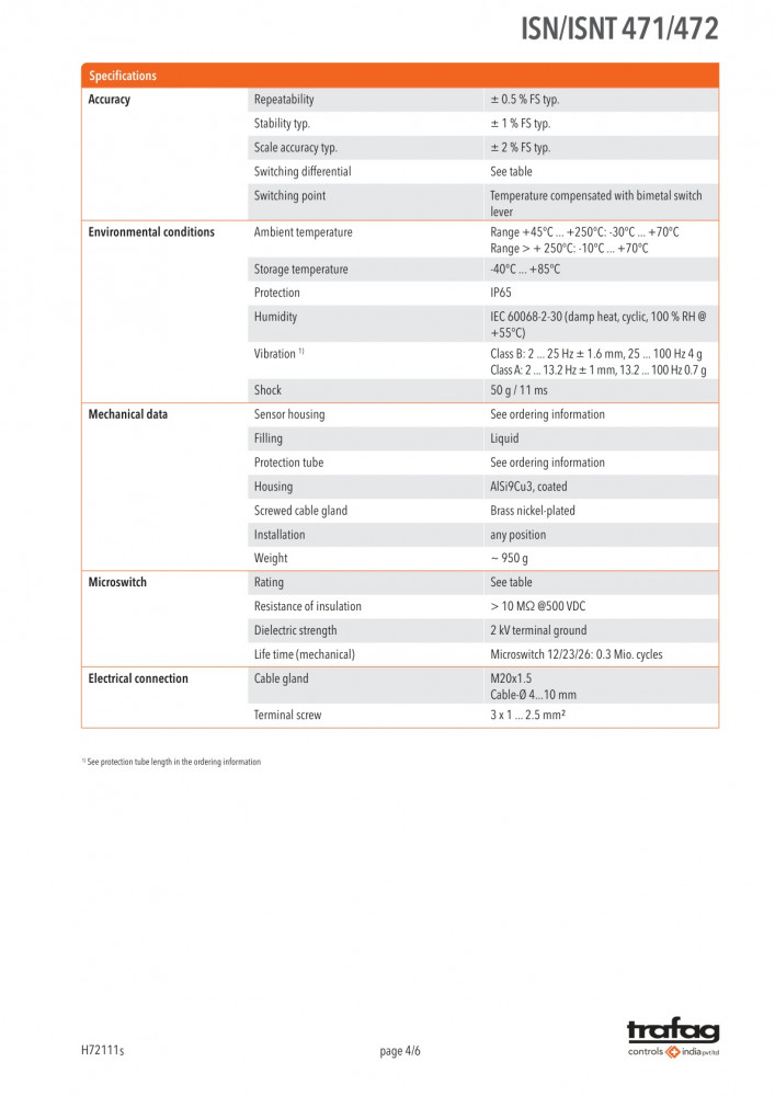 Trafag 471/472 technical document, page 4