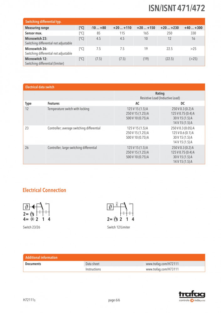 Trafag 471/472 technical document, page 6