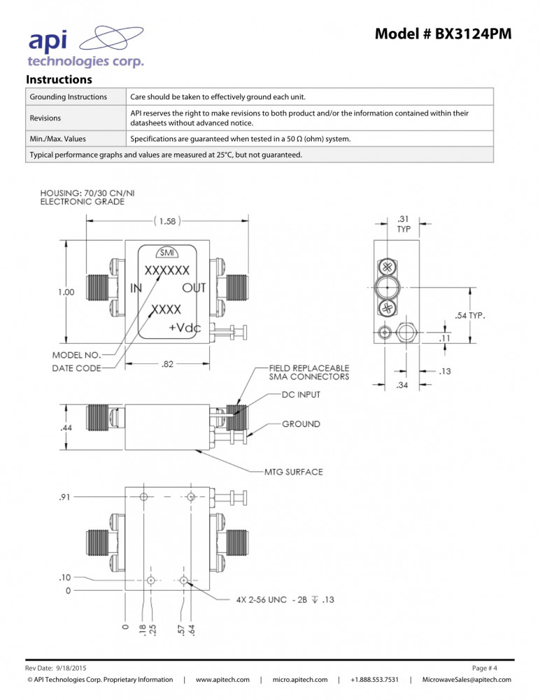 BX3124PM technical document page 4