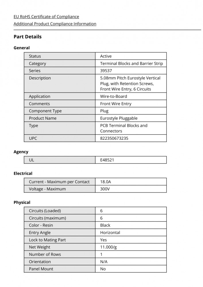 MOLEX 395373006 technical document image, page 2