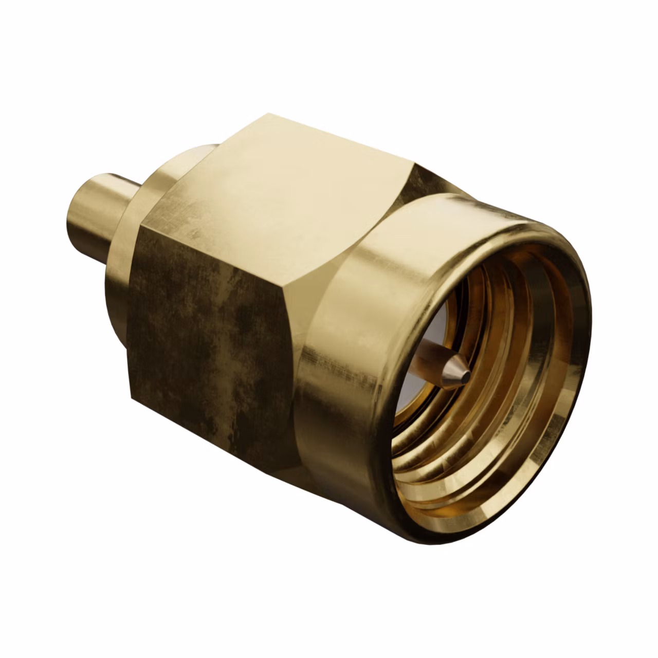 SSMCX Jack-to-SMA Plug, Between-Series Adapter, One Piece Per Bag, 50 Ohms for sale
