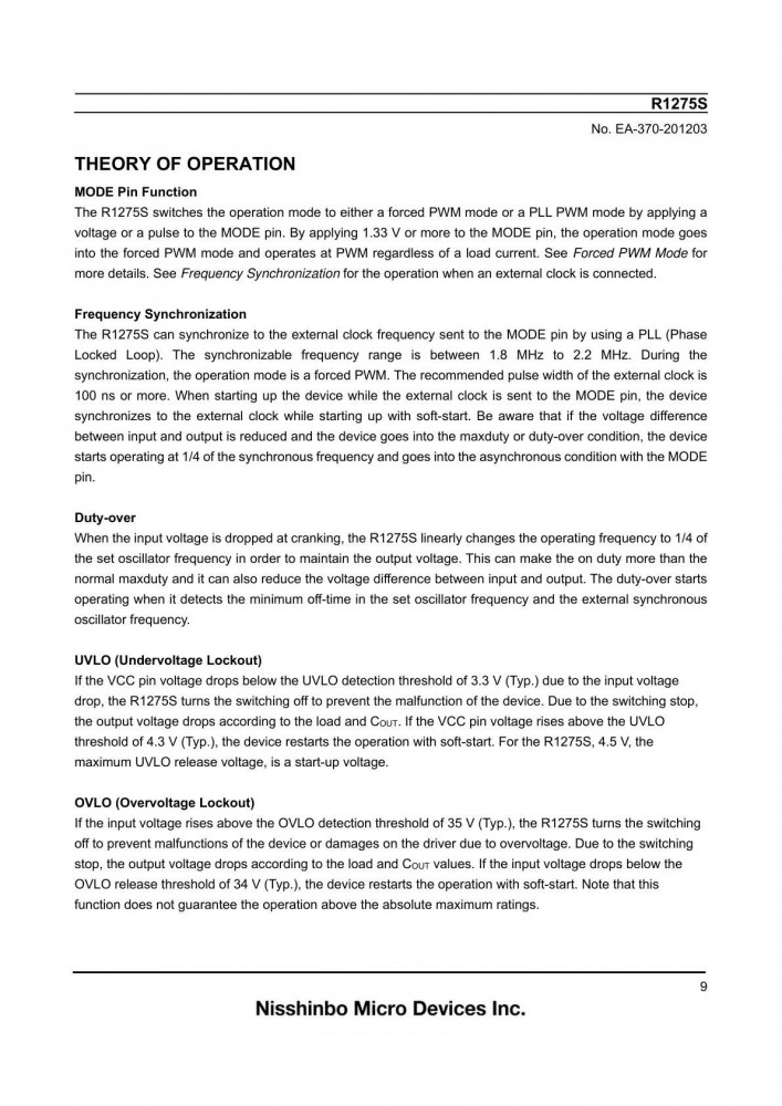 R1275S datasheet page 9