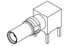 DIN 1.0/2.3 (41626), Jack, Right-Angle, PCB Receptacle, Through Hole, Brass Body, Gold (Au) Plated, With Snap Ring, Tray, 50 Ohms for sale