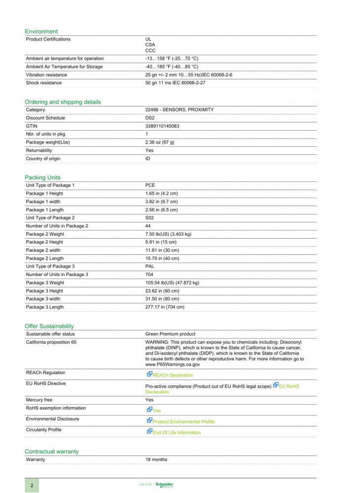 XS518B1DAM12 technical document page 2