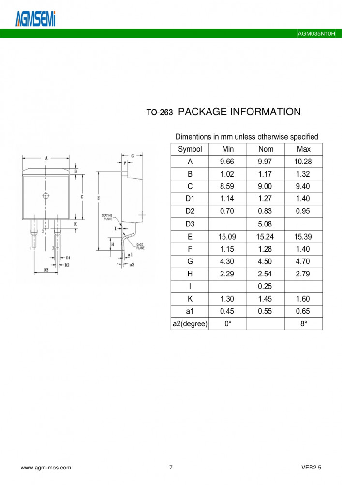 AGM035N10H switching waveform
