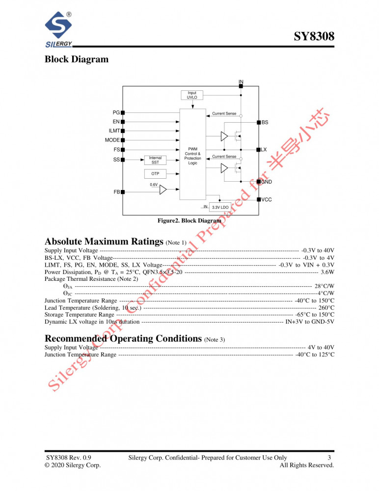 SY8308RBC datasheet page 3