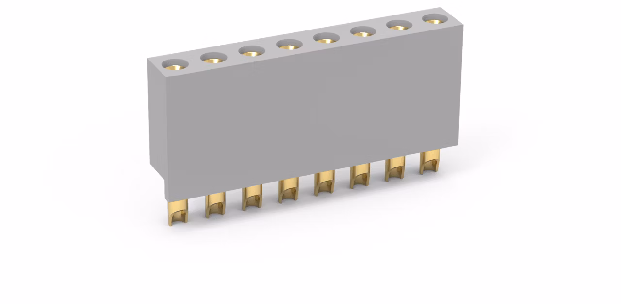 Rectangulat, Plastic, 1 Row, Vertical Cable Mount Receptacle for sale