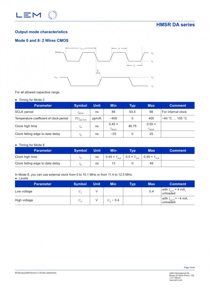LEM HMSR-DA datasheet page 10