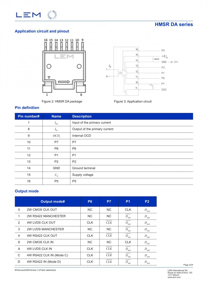 LEM HMSR-DA datasheet page 2