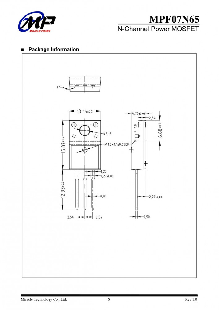 MPF07N65 datasheet page 5