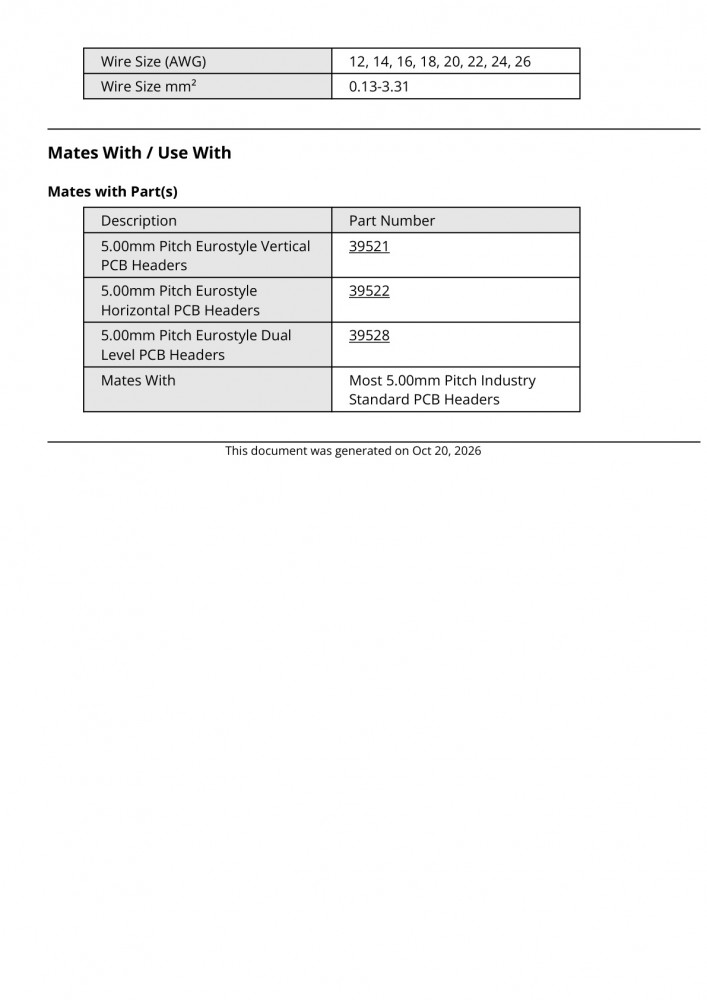 Product document image 3 for MOLEX 395200202