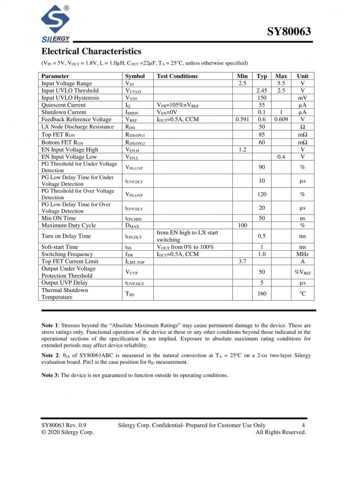 SY80063ABC datasheet page 4