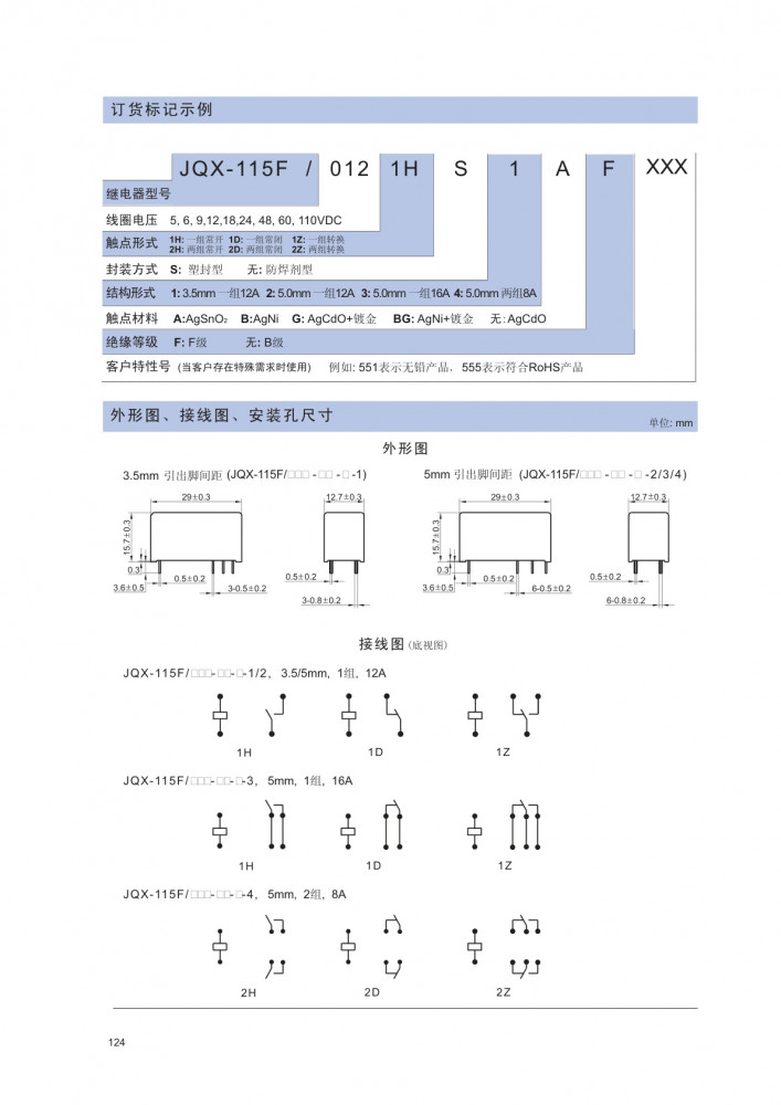 HONGFA JQX-115F datasheet page 3