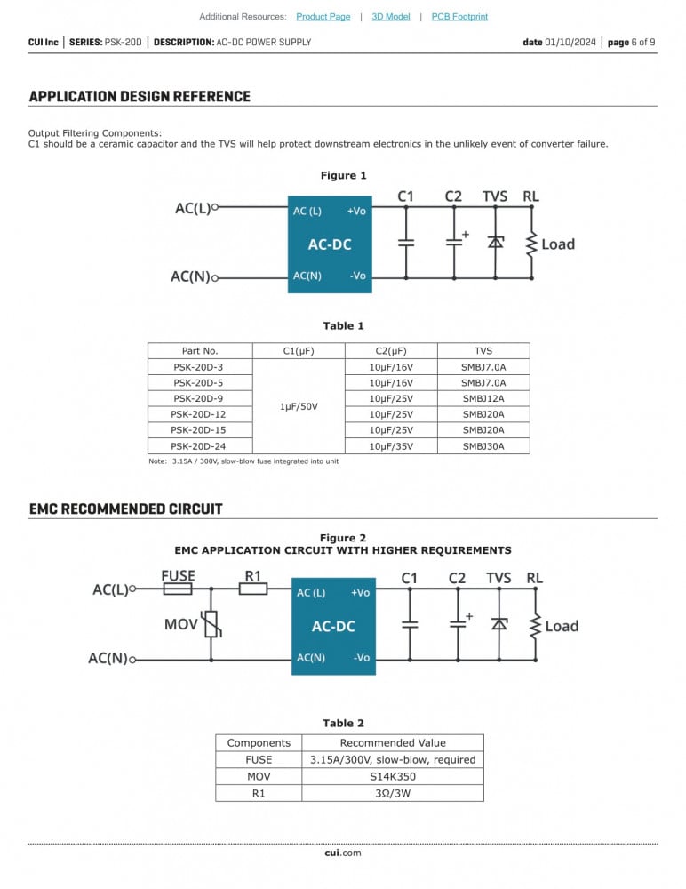 PSK-20D-5 datasheet page 6