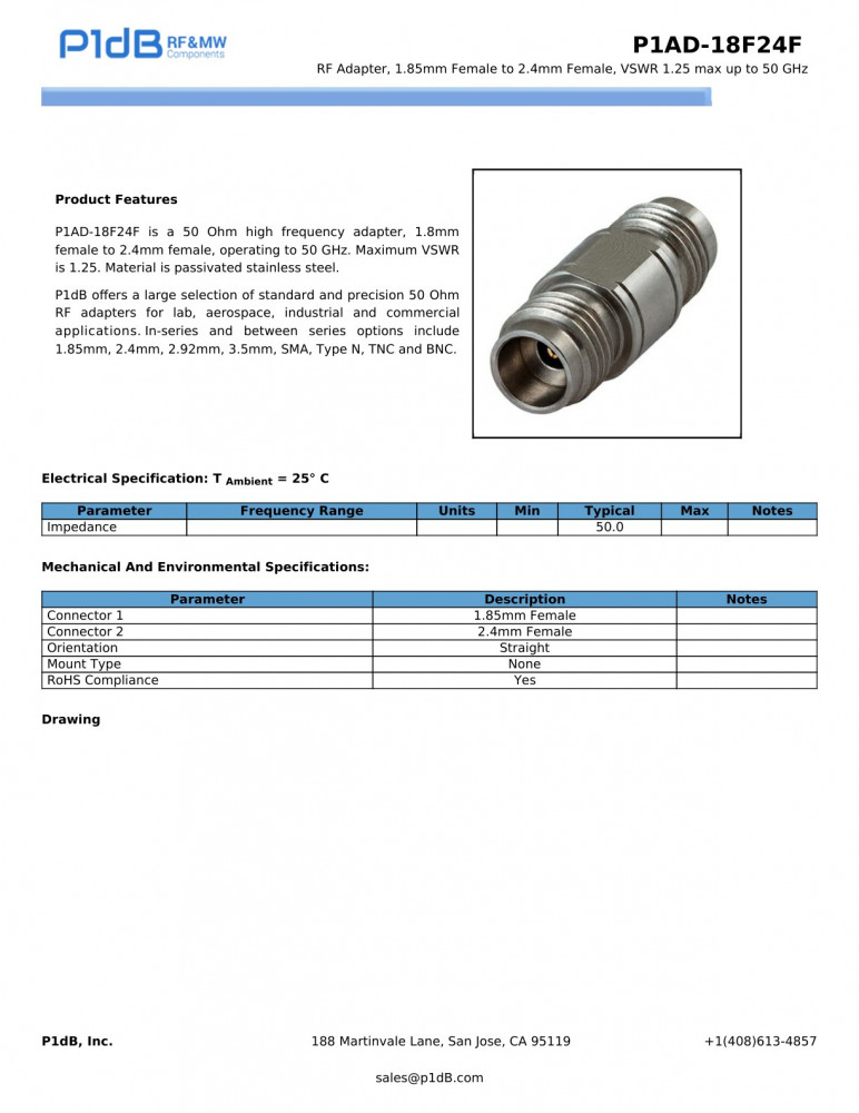 P1AD-18F24F product document page 1