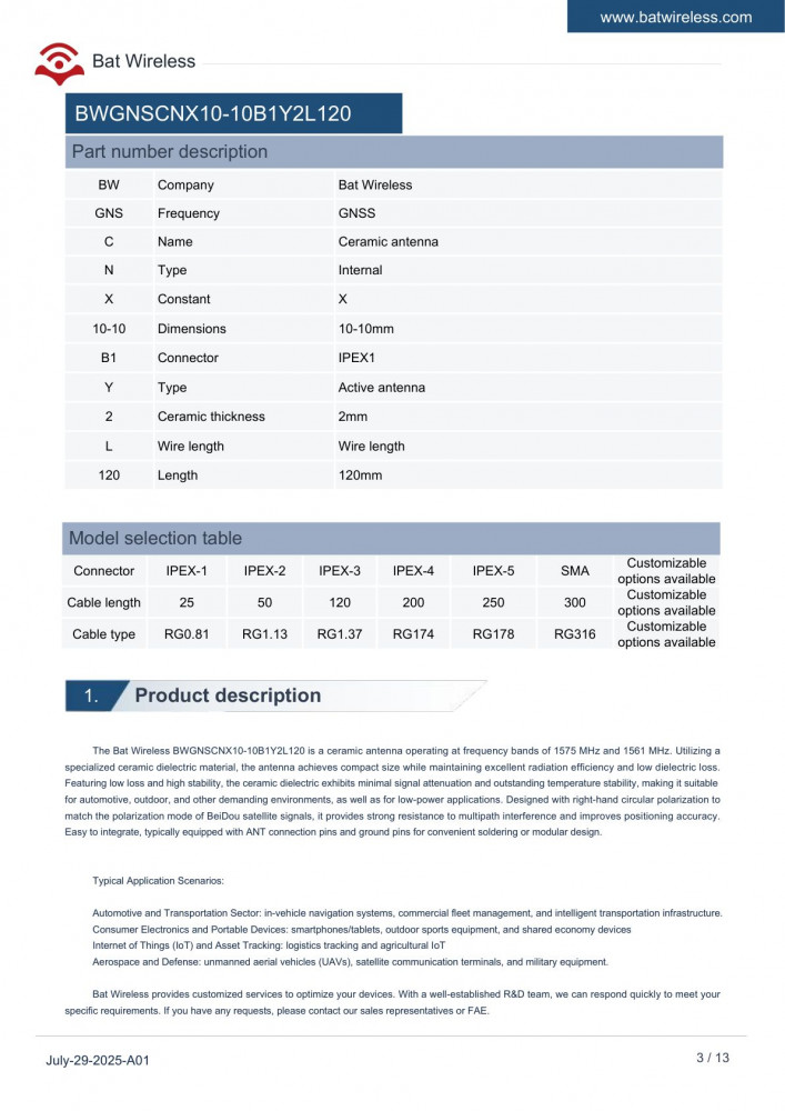 BWGNSCNX10-10B1Y2L120 physical diagram