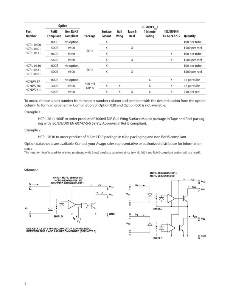 HCPL-0630 datasheet page 4